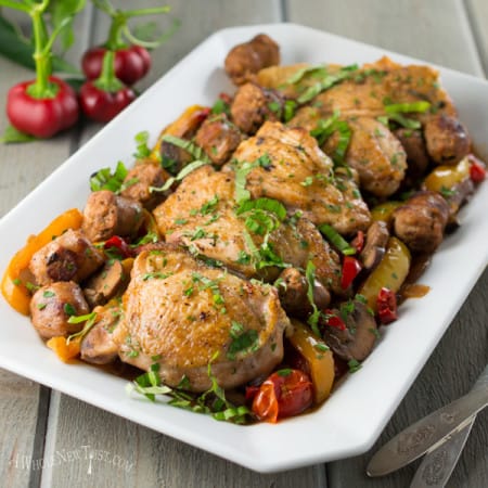 Chicken Scarpariello with Cherry Peppers - A Whole New Twist